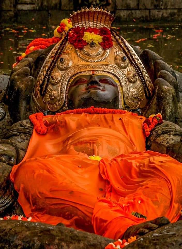 Budhanilkantha – 1400 Years Old Sculpture of Sleeping Bhagwan Vishnu ...