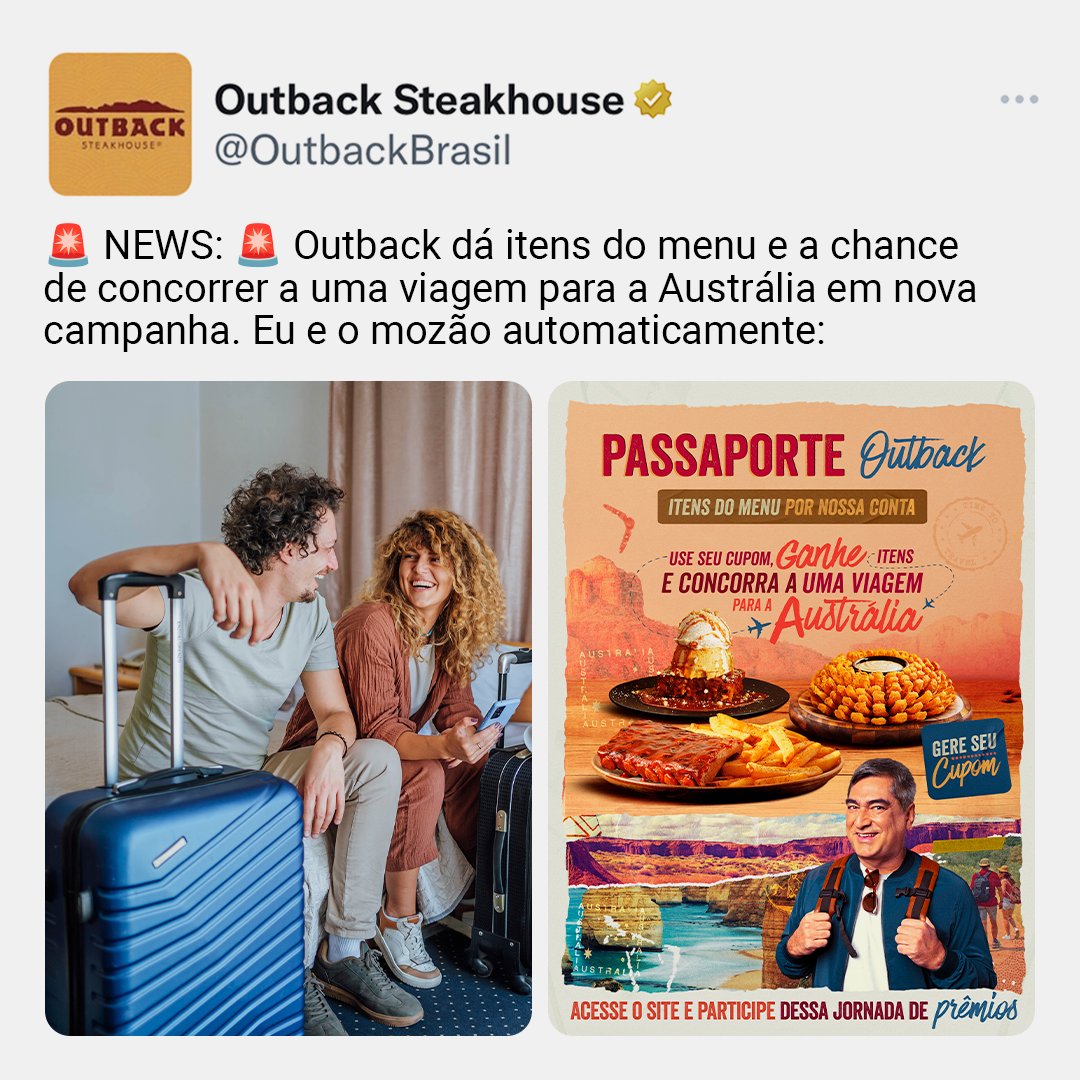 Fotografia De Viagem Acida Outback Steakhouse On X: "A Notícia Que