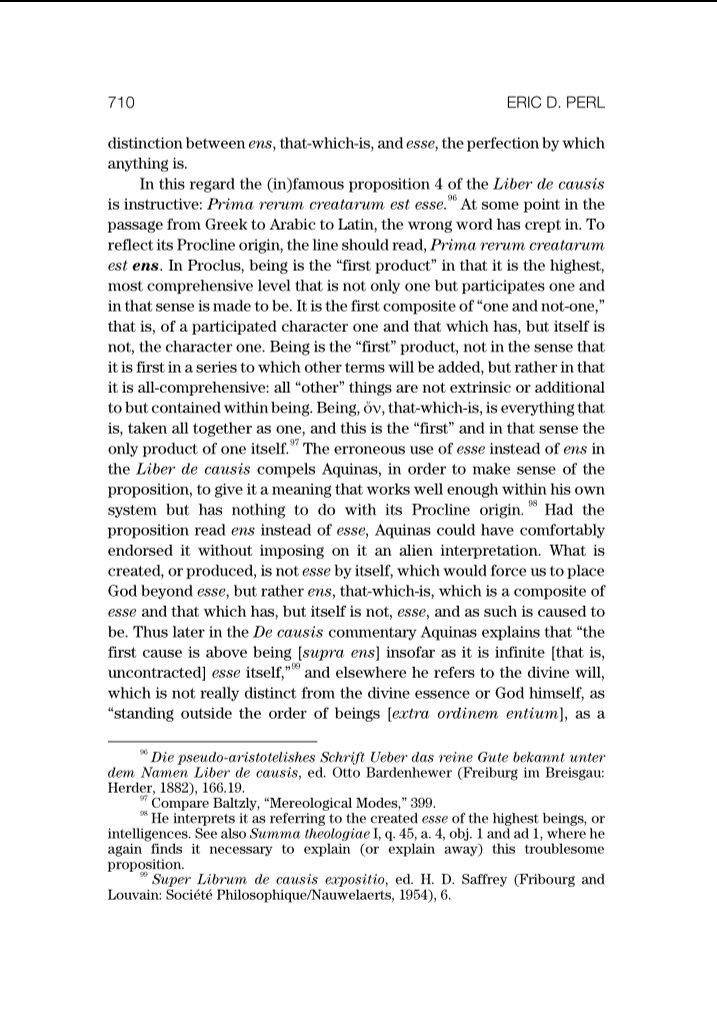 So, in his book "Thinking Being" Eric Perl persuasively argues that ...