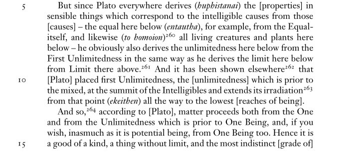 So, in his book "Thinking Being" Eric Perl persuasively argues that ...