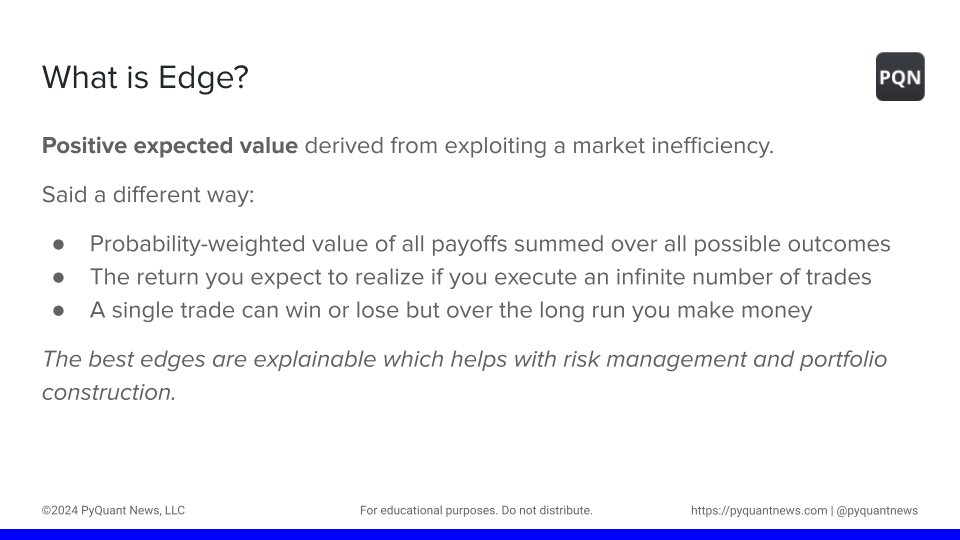 What is trading edge? - Thread from PyQuant News 🐍 @pyquantnews - Rattibha