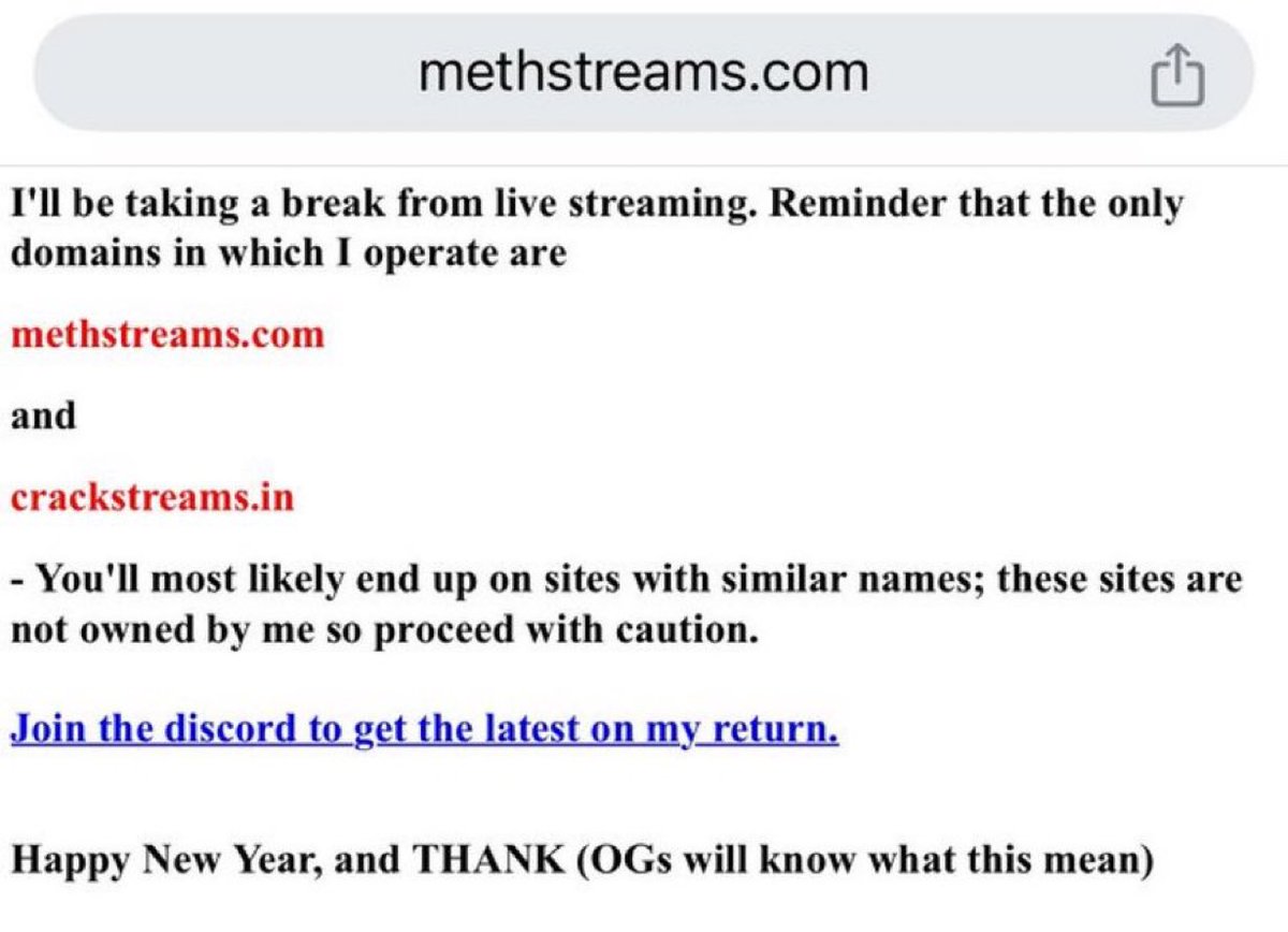 Methstreams and Crackstreams Shut Down on December 30, 2024, Impacting ...