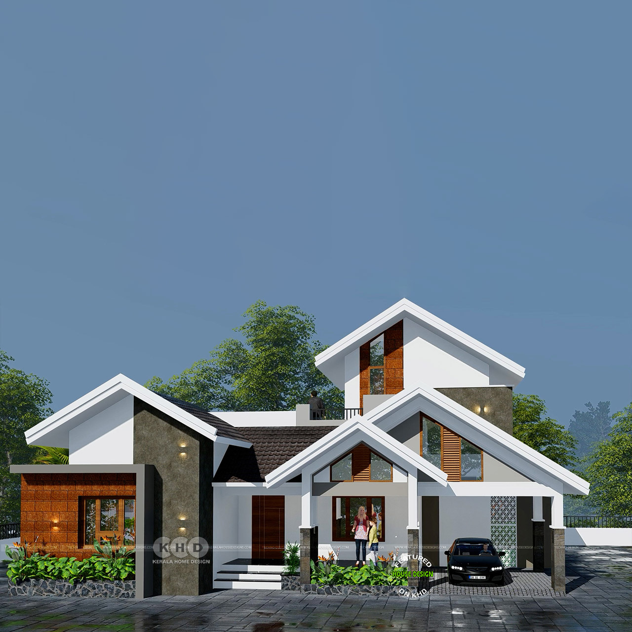 Sloped Roof Modern House Design
