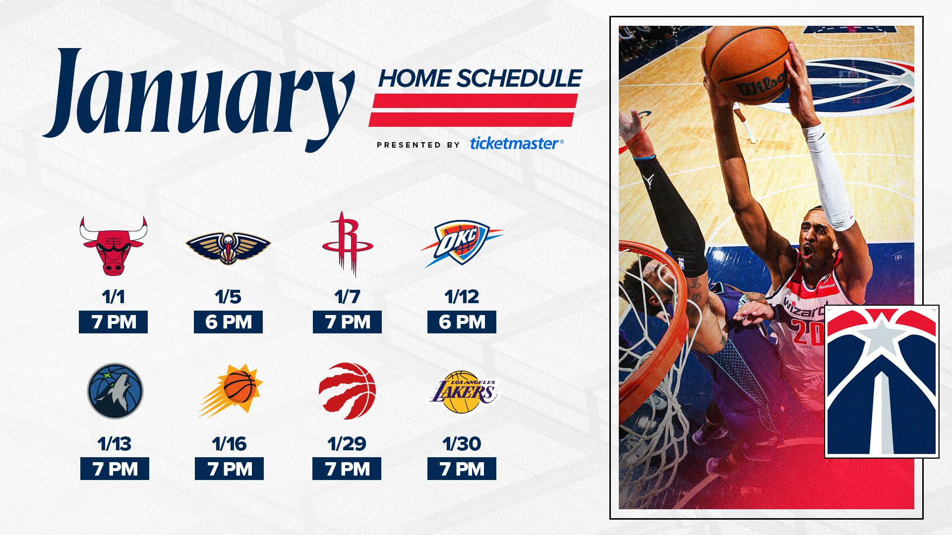 Wizards Schedule