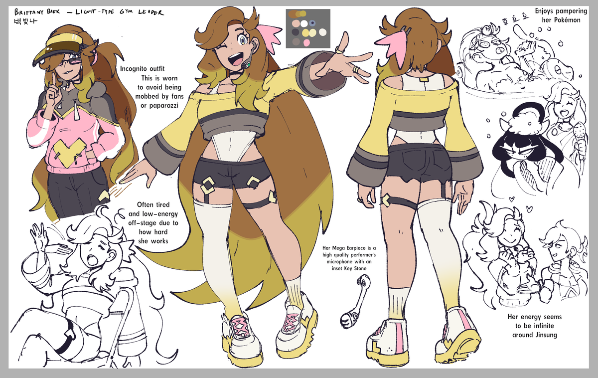 Concept art for the Joseon region's Light-type Gym Leader, Brittany ...