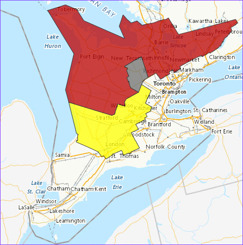 Ontario Road Conditions Map