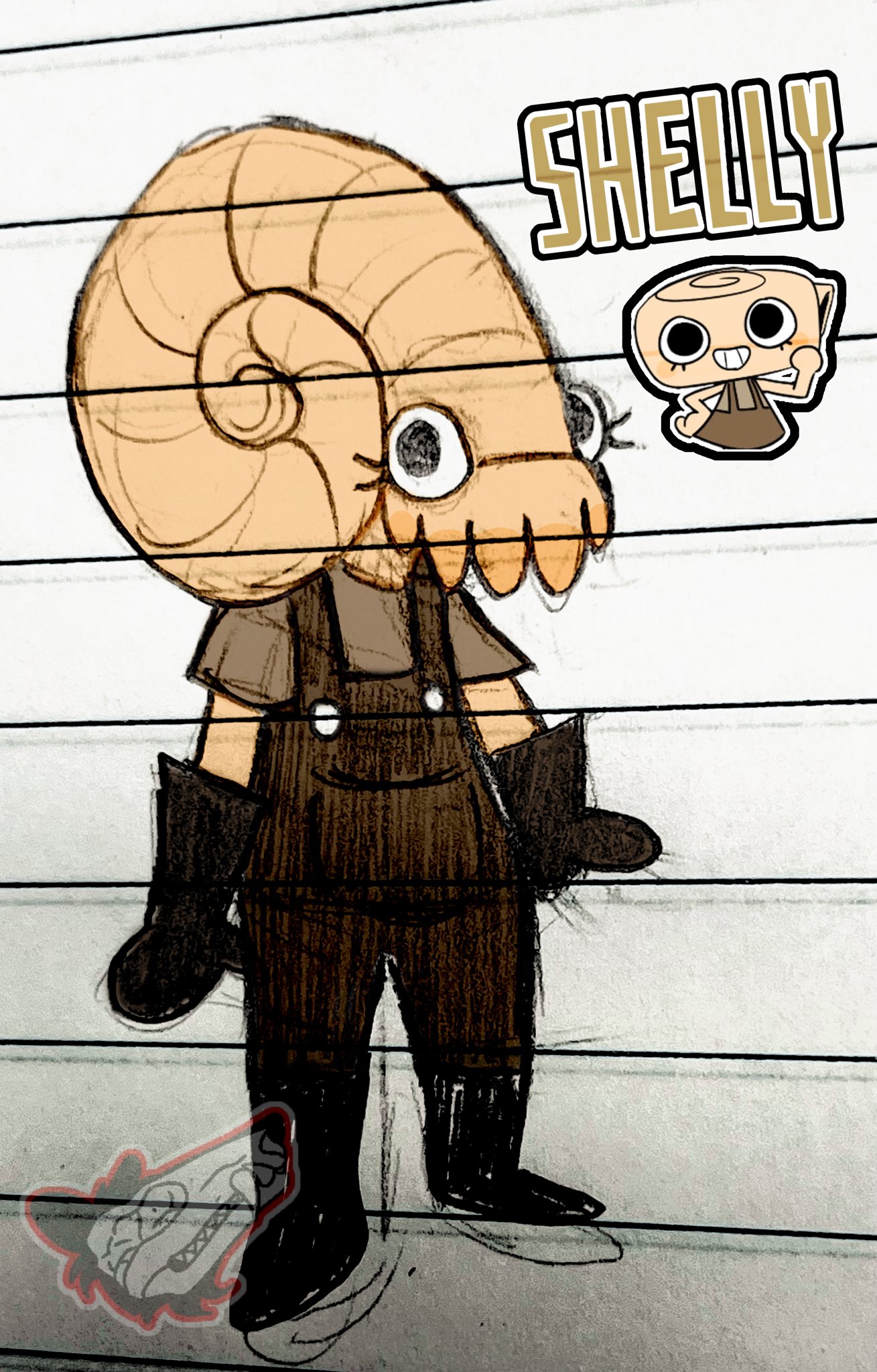 Shelly Cartoon Interior Decorator Character Design For 7 Deadly Sines: