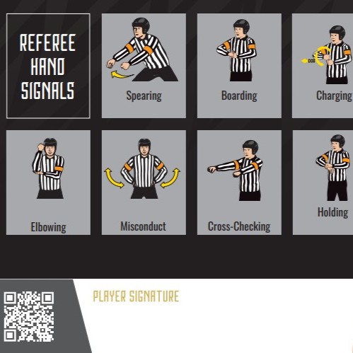 Hockey Referee Hand Signals Funny Referee Hand Signals T Shirt