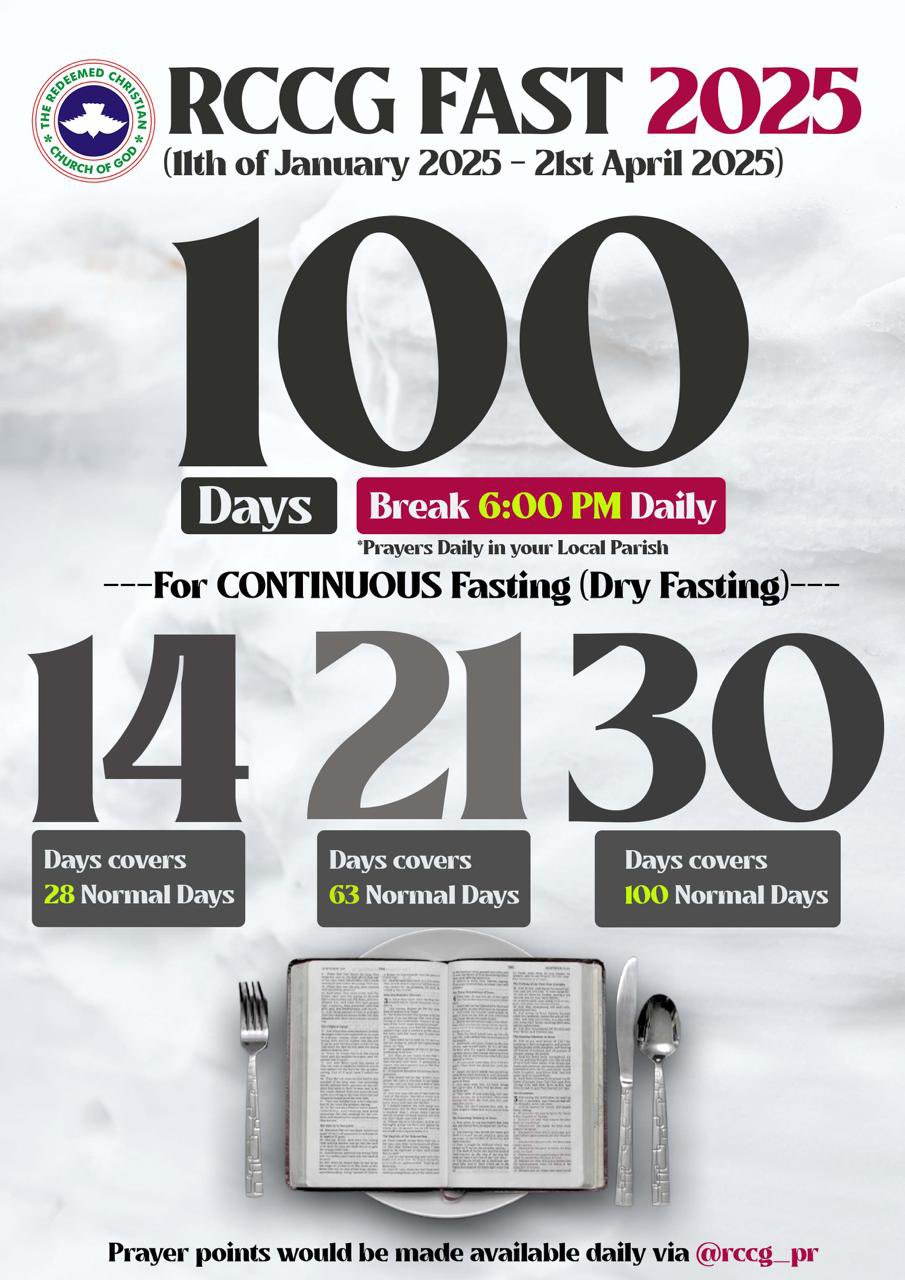 100 Days RCCG 2025 Fasting Program Guide: A Journey of Spiritual Renewal
