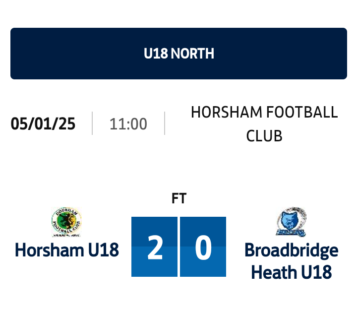 Fixtures - Horsham Football Club