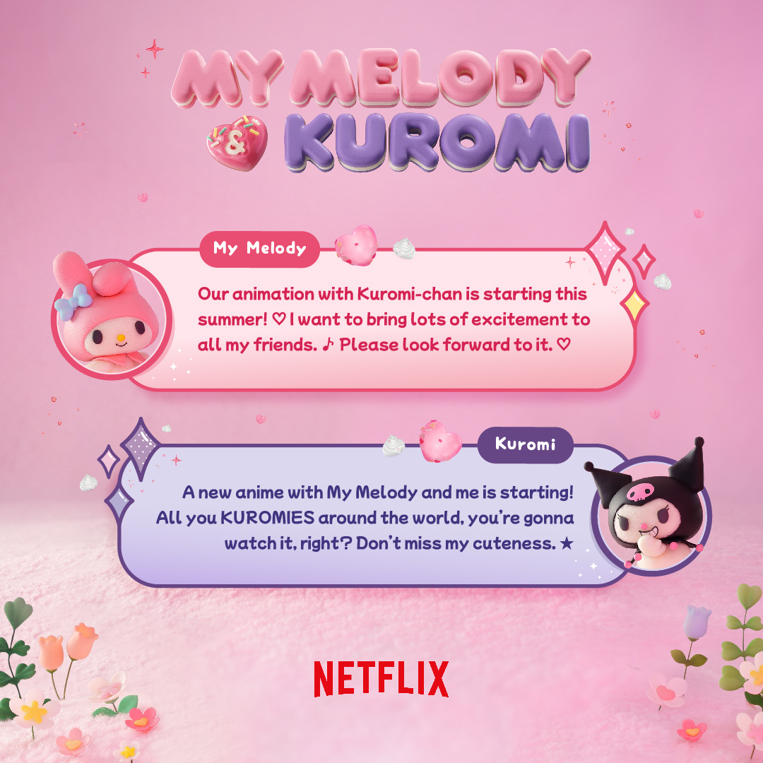 Netflix traz My Melody e Kuromi para Nova Série