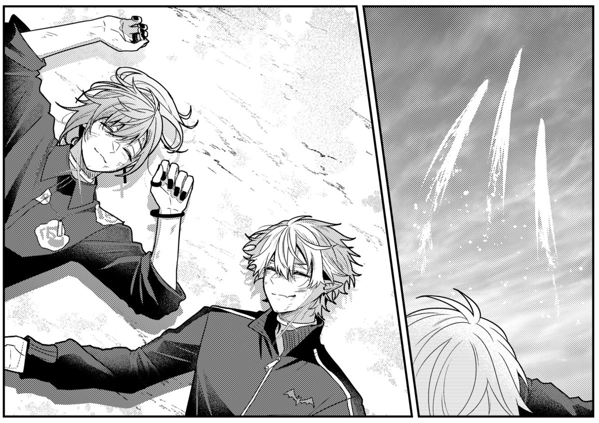 「#Vtuberバトルロワイアル5 #KuzuArt #かな絵 2人のヒーローの終着点 」みゆ🌸の漫画