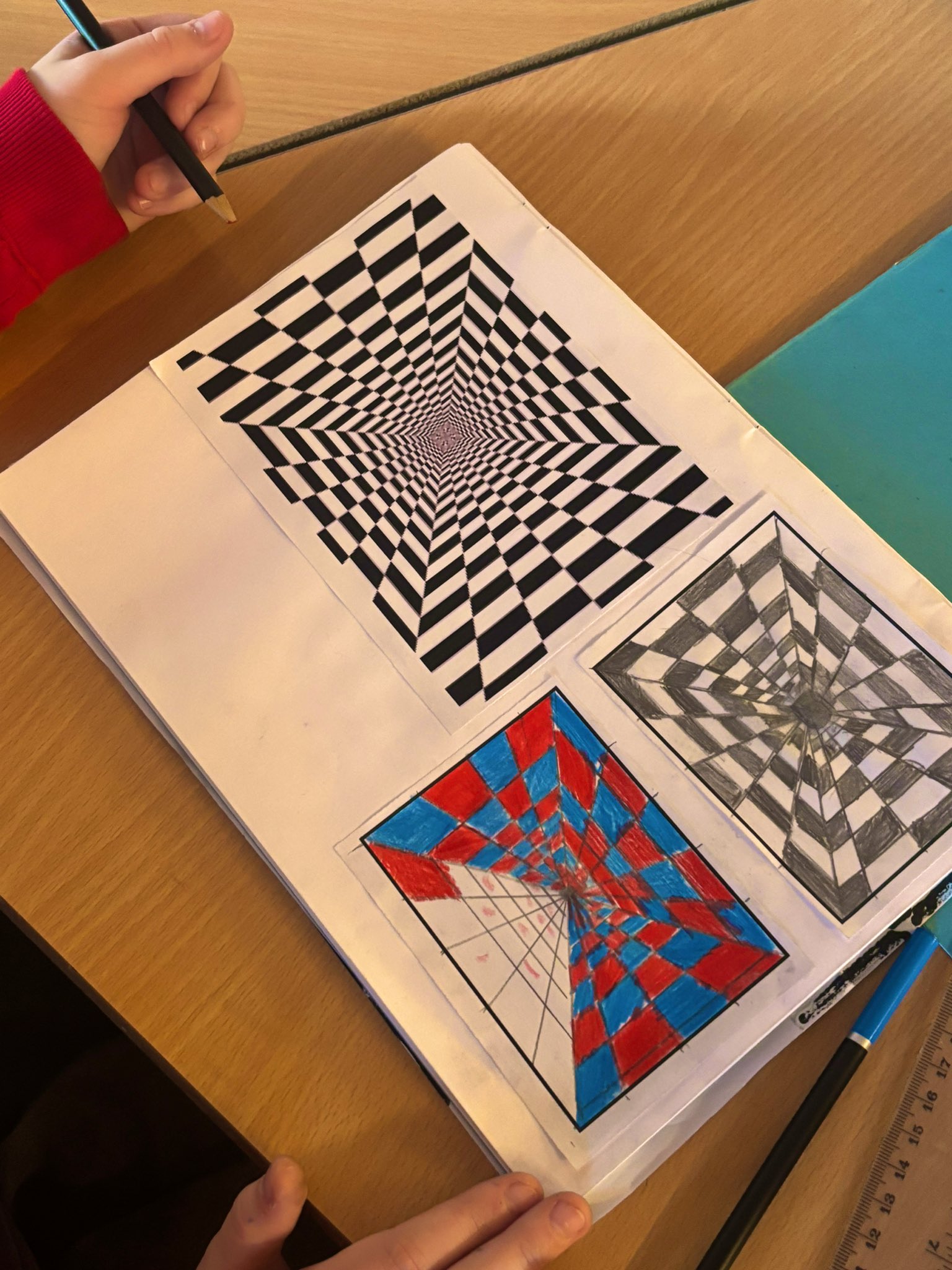 Easy Op Art Stock Vektorgrafik „Vector Abstract Checkered