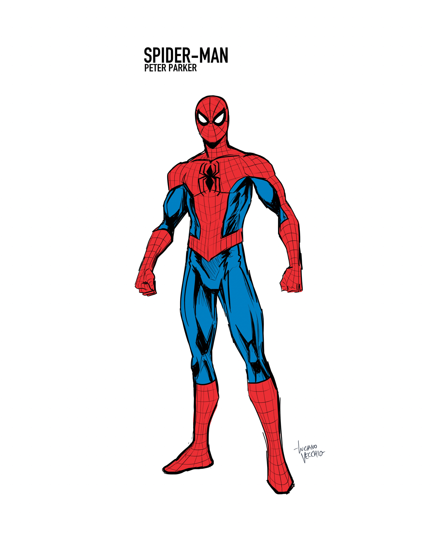 Spiderman Sketch Standing Spiderman Drawing Tutorial | How To Draw A