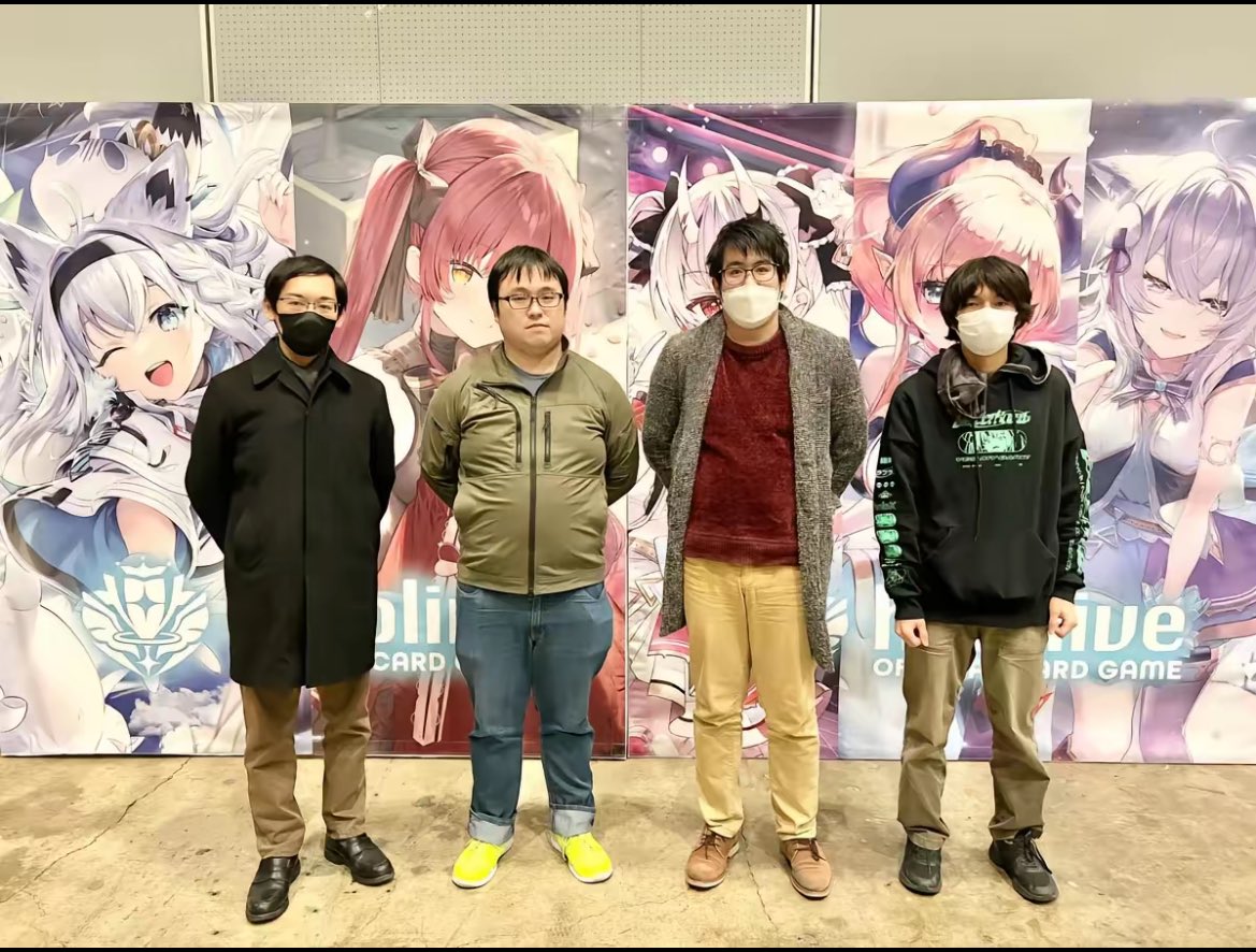 【画像】ホロライブカードゲーム大会、四天王がイケメンすぎる [159091185]