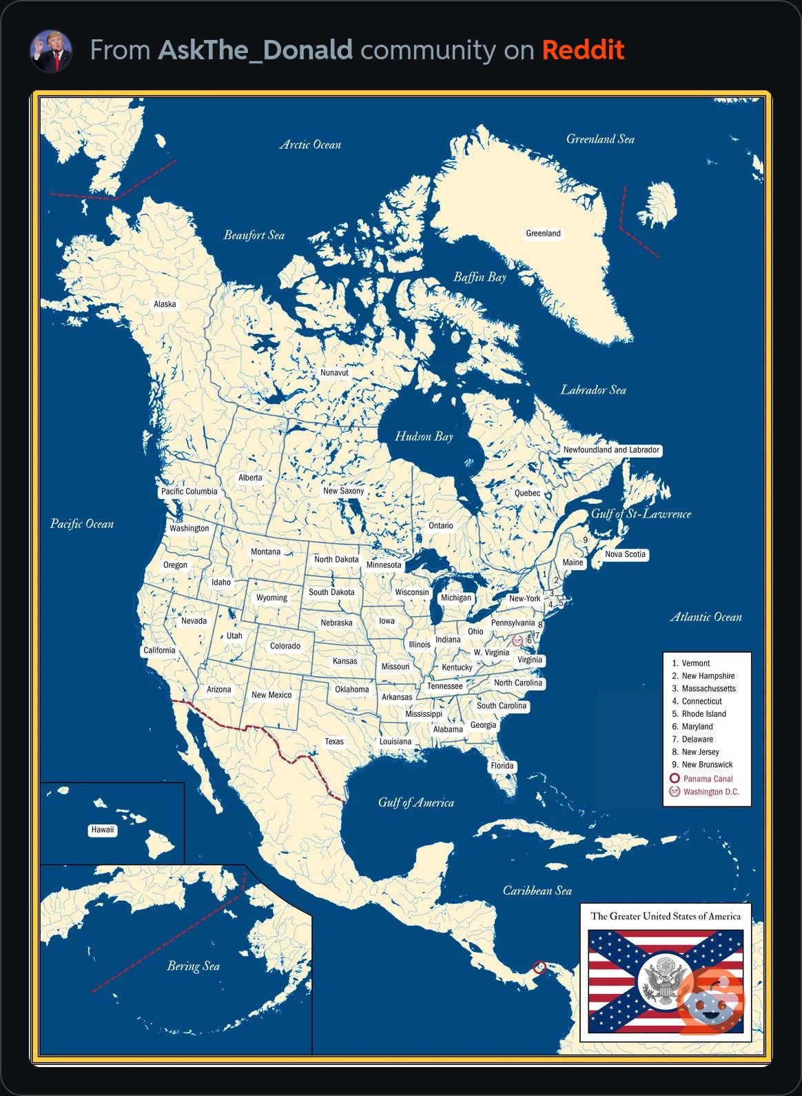 Big 50 States Blank Map