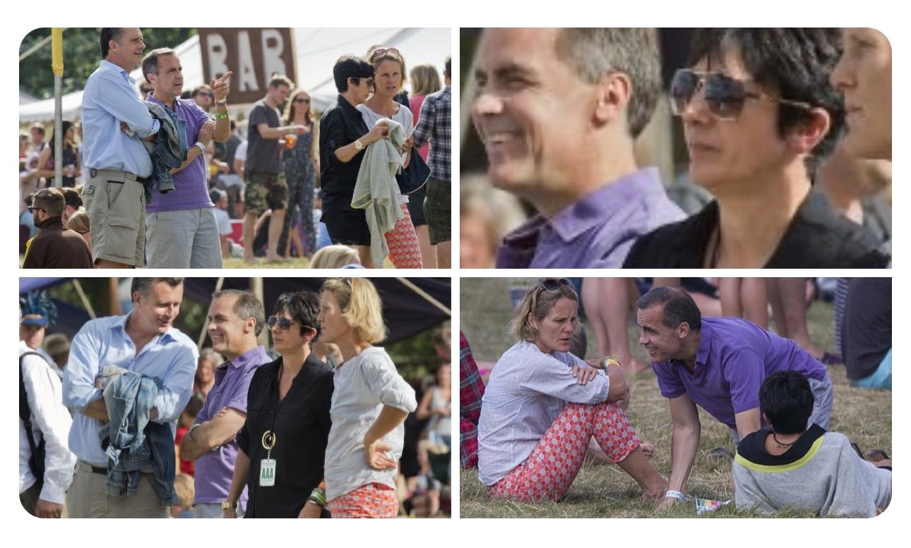 说的是这张照片吧。。photos showing Carney with late Jeffrey Epstein's ex ...