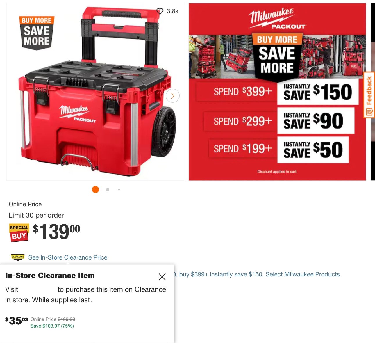 Home Depot Talking Tool Box T83 Crossover Toolbox Low Profile 10 PSG