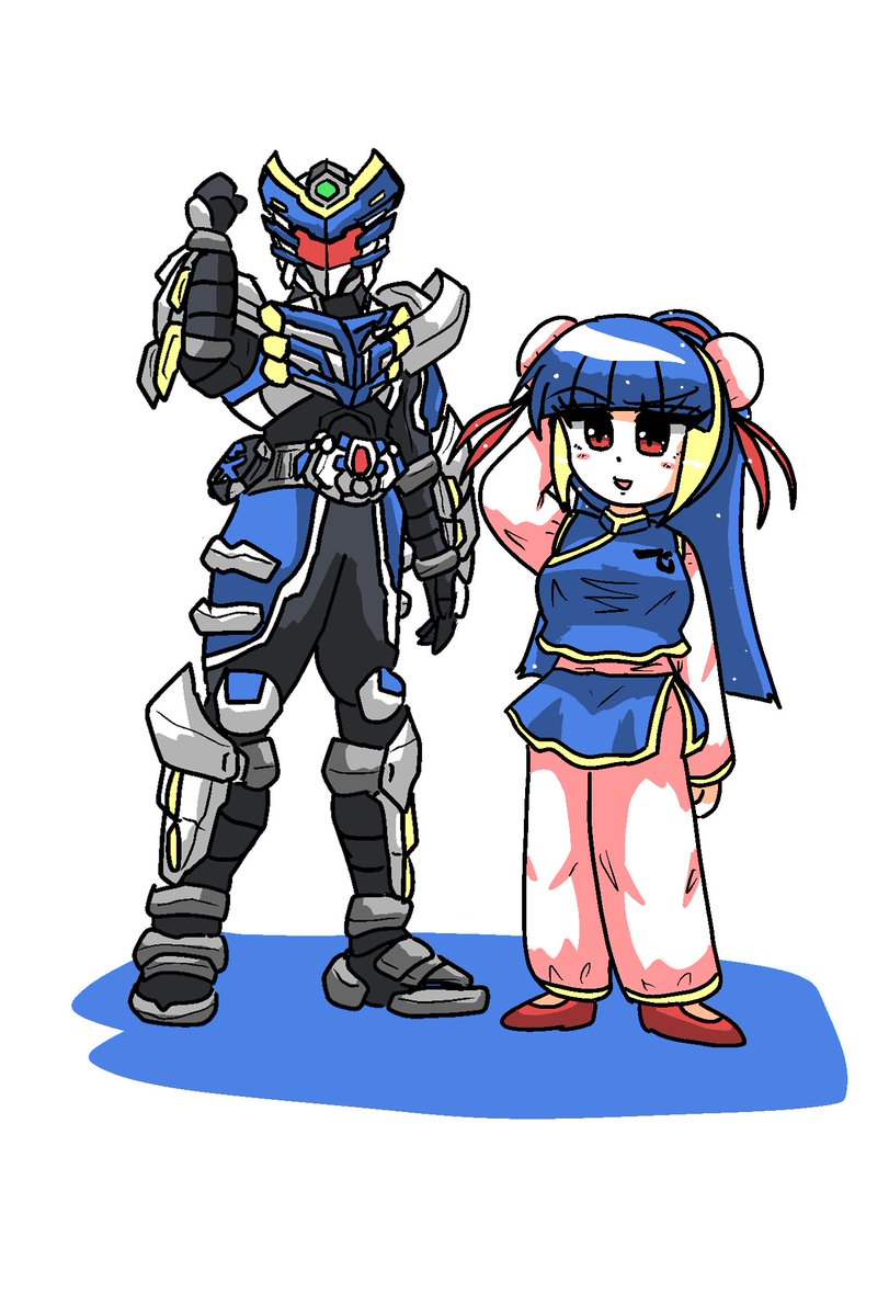 「私の一次創作キャラは 鎧甲勇士がモチーフのキャラが増えてるけど いつか日本の特撮ヒーローモチーフキャラも考えたい 」拿瓦彩矢@10/12紅楼夢「こ02ab」の漫画