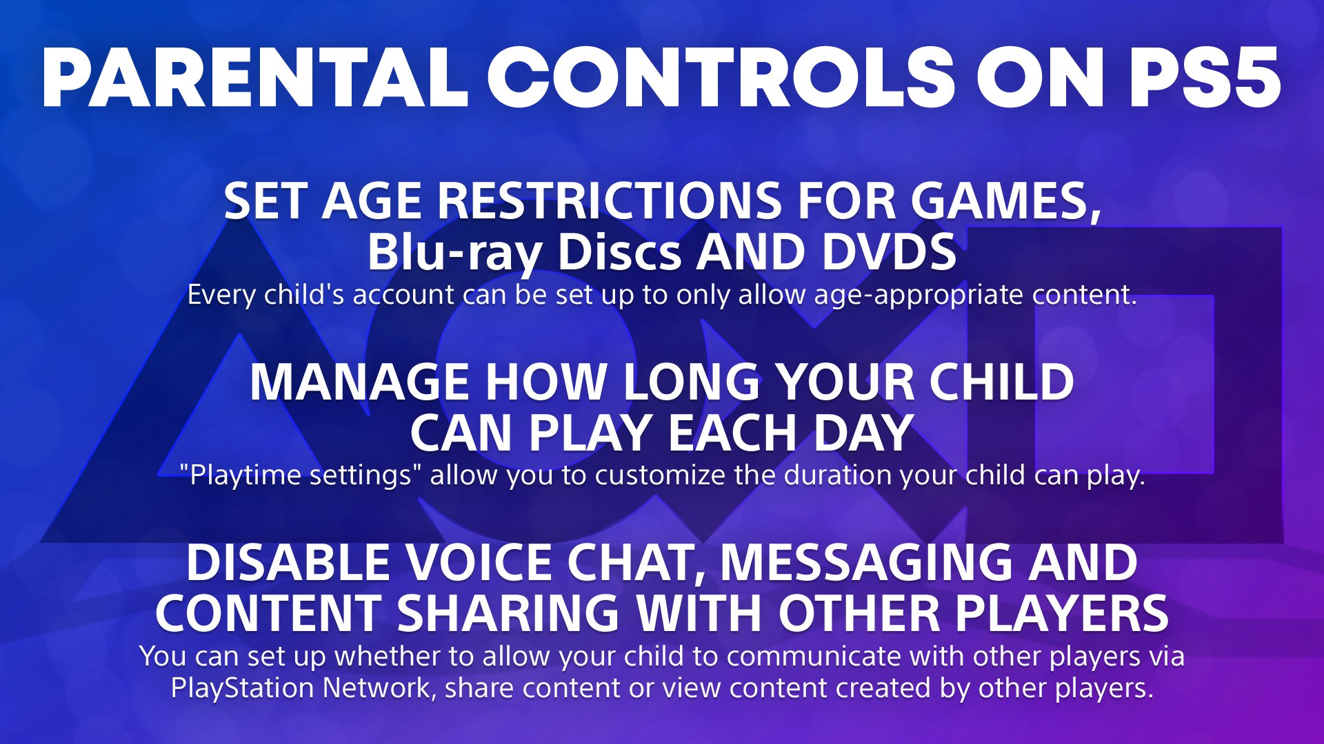 Ask PlayStation on X With parental controls on PS5 Monthly spending limits for your child Daily playtime limits Limits on interactions with other players n all be set Review the parental controls