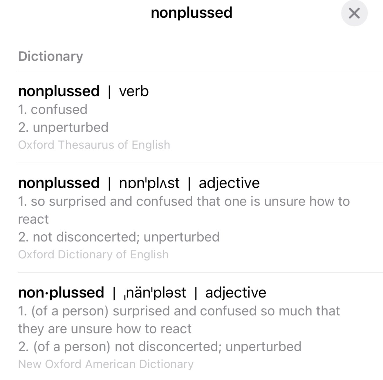Unsure Meaning