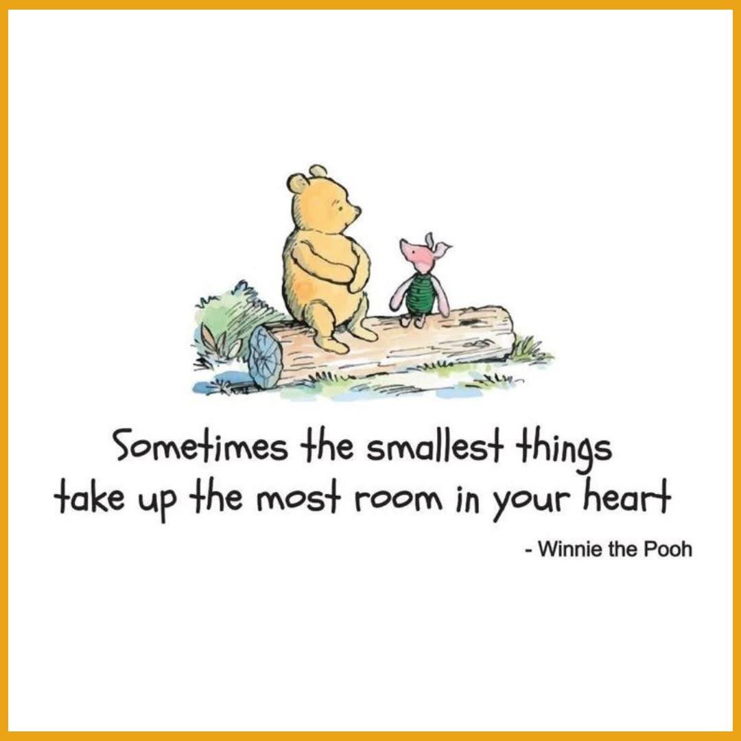 Smallest Things Winnie Pooh Quote Winnie The Pooh Sometimes The