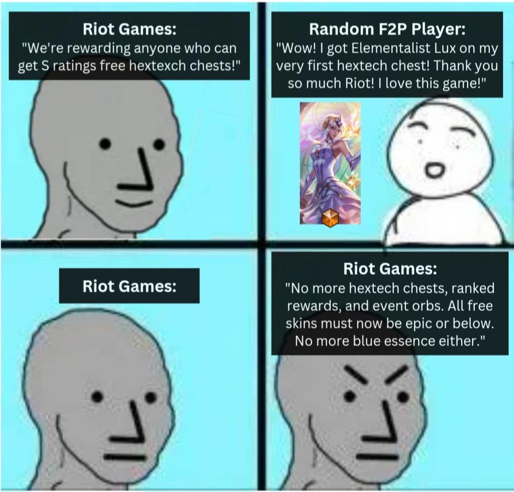 Original Riot Memes League Of Legends Meme They Put The S In "Riot