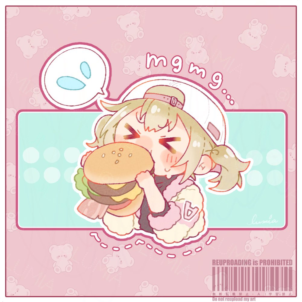 プロセカ「もぐもぐこはねちゃん🍔🐹 #イラスト #プロセカ #prsk_FA #1日」涙みあ(るみあ)の漫画