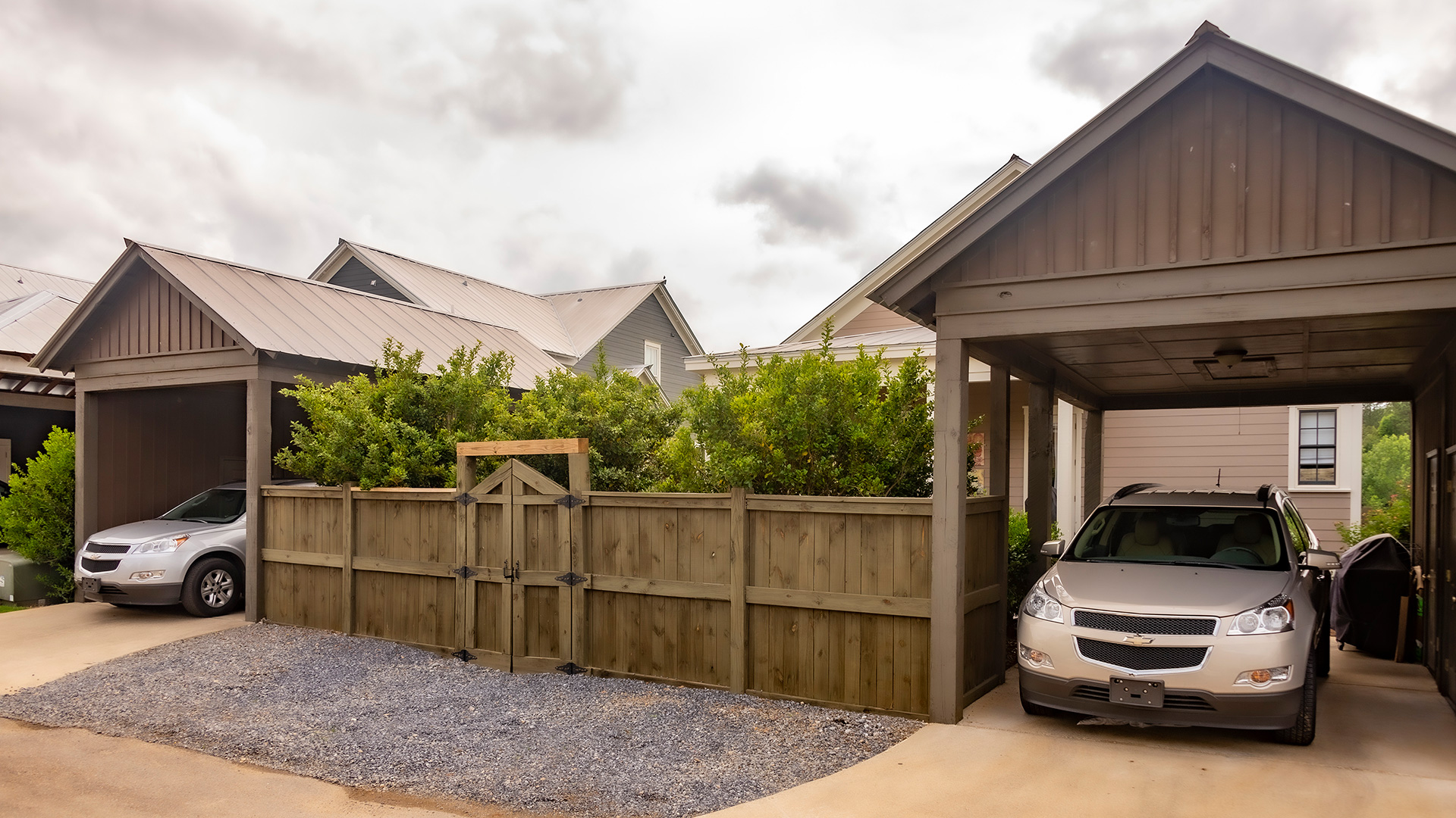 Courtyard Between Detached Garage Courtyard — The Garage Door