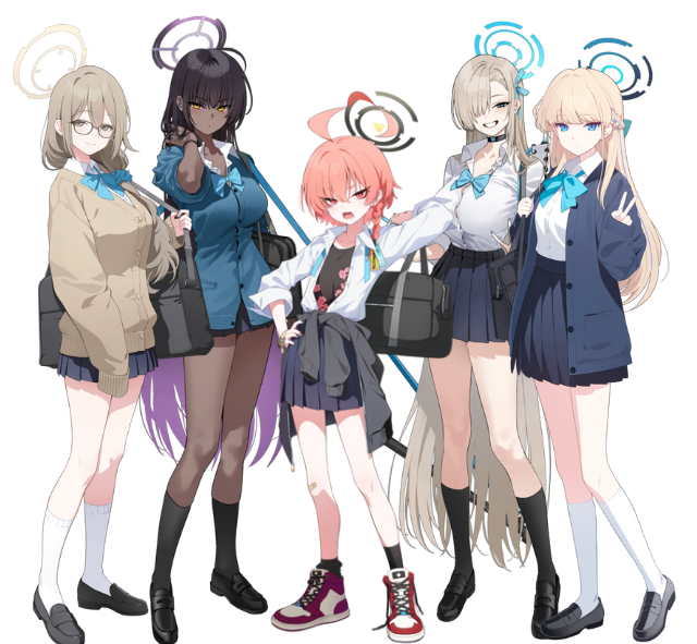 The entire Blue Archive C&C club now has School Wear Sprites! The ...