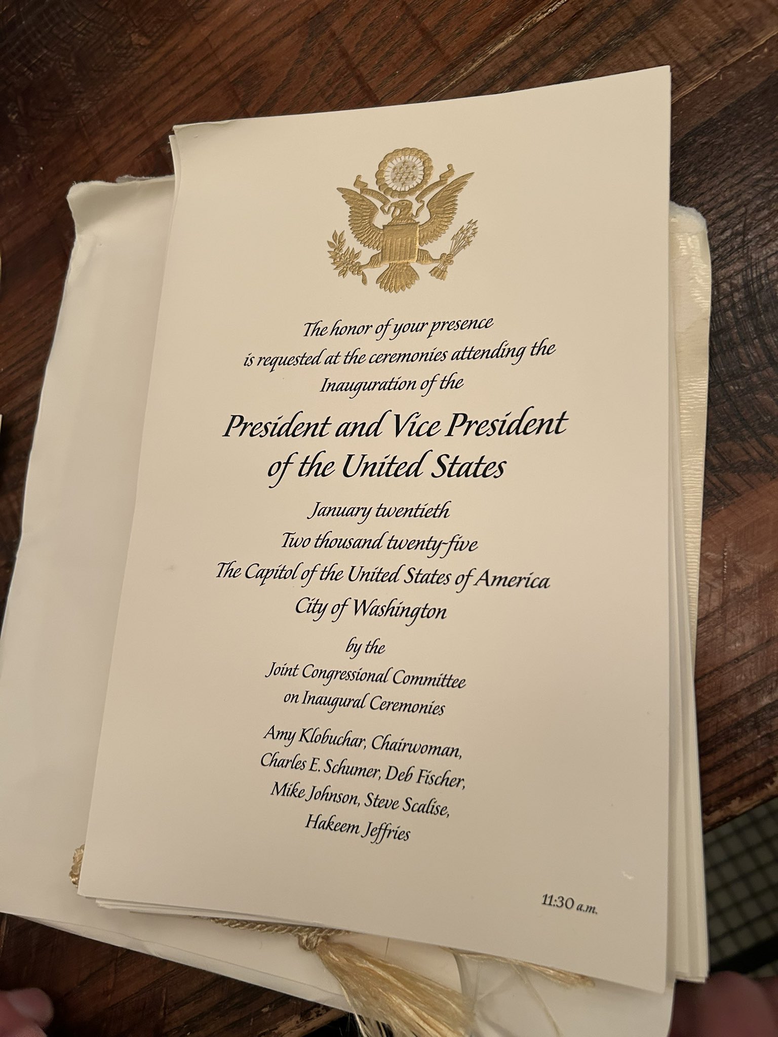 Of Obama For Inauguration Invitation Letter Obama Biden Congressional