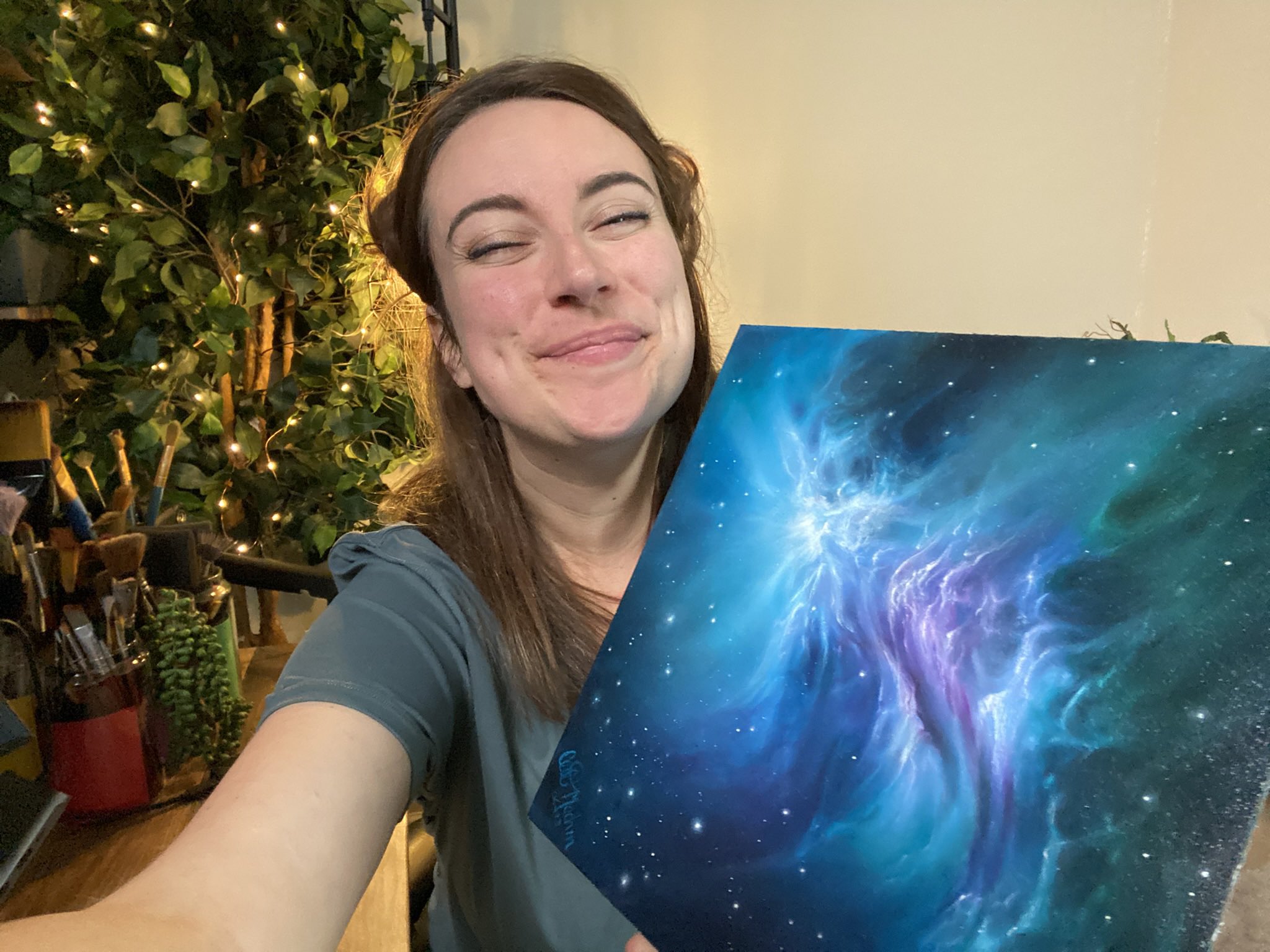 Acrylic Space Painting Ideas How To Paint A Galaxy Glow In The Dark