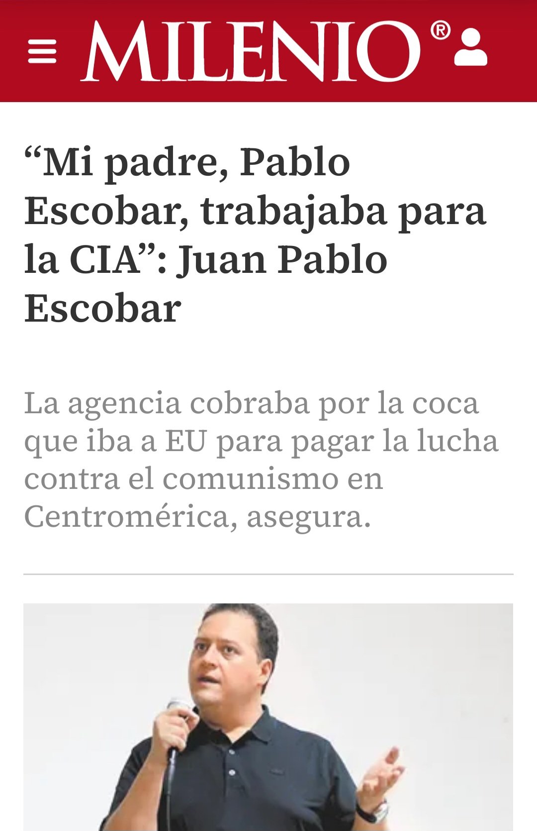 El Hijo De Pablo Escobar Quotmi Padre Trabajaba Para La Cia
