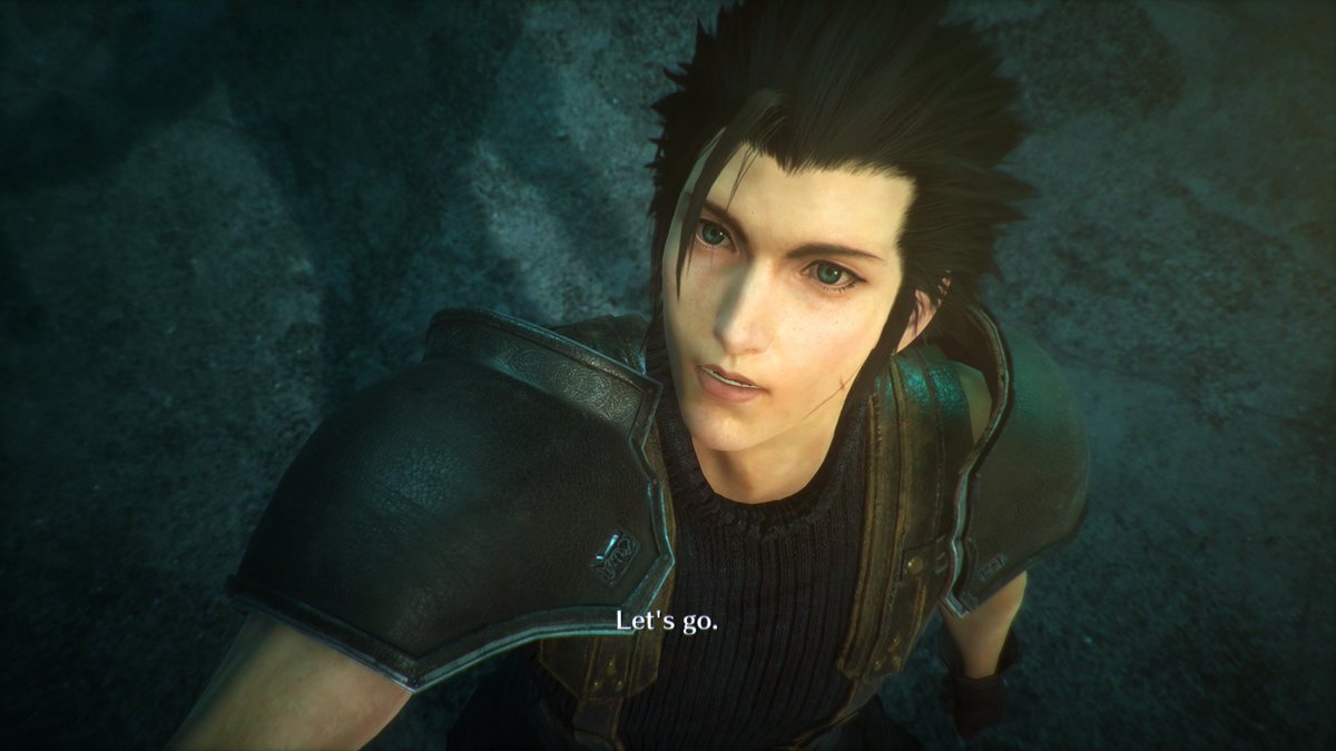 also the way he looks at the buster sword, as if angeal is still beside ...