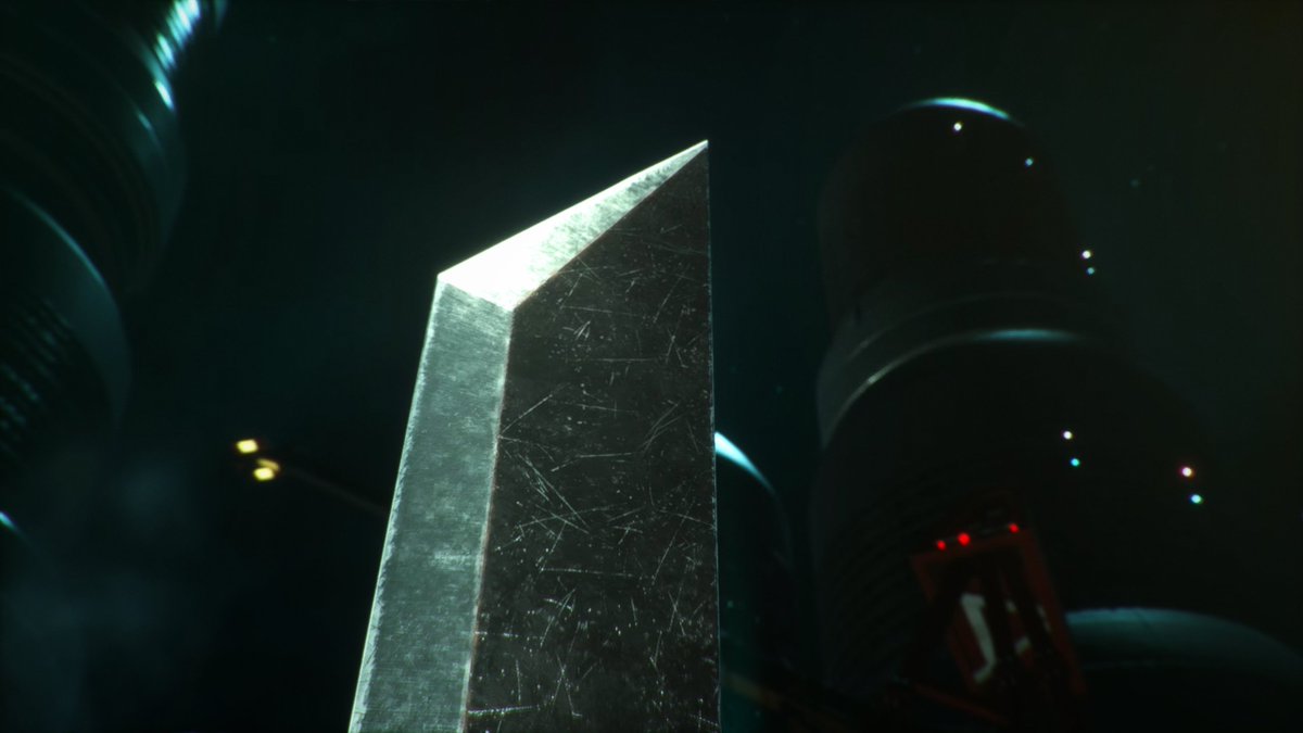also the way he looks at the buster sword, as if angeal is still beside ...