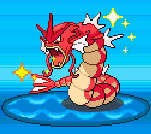 Red Gyarados Overworld Sprite
