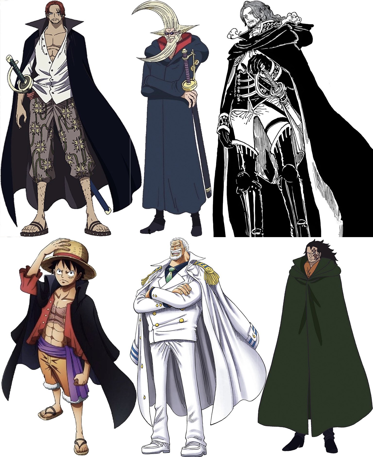One Piece Monkey D Family Garp, Luffy And Dragon