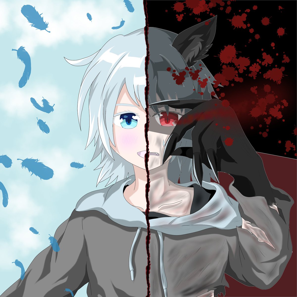 さんのダブルクロス3rd TRPG、『裏切者への序曲』の主人公、灰音冬夜くんの」|十三のイラスト