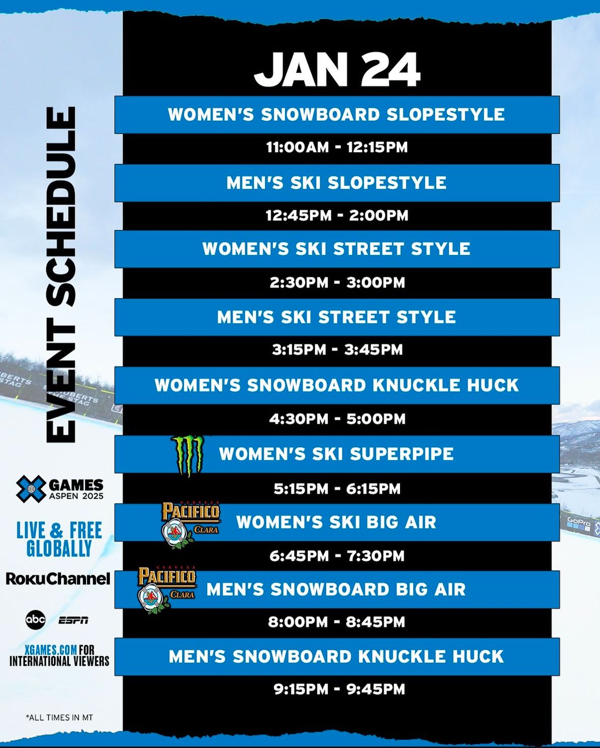 X Games Schedule