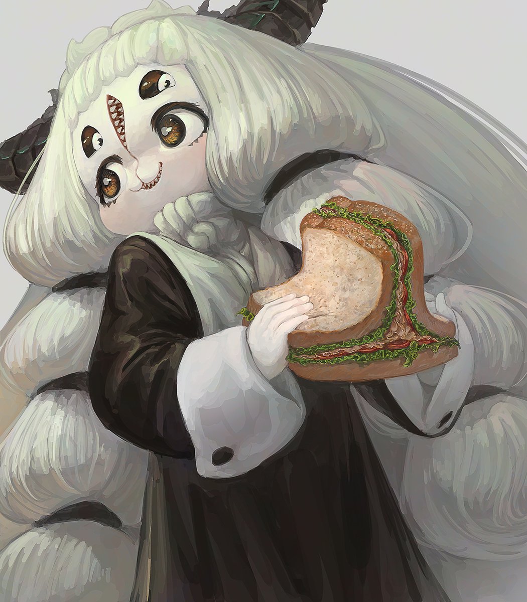 「big sandwich or small marshmallow? 」|Wafferscotch the Great 👑のイラスト
