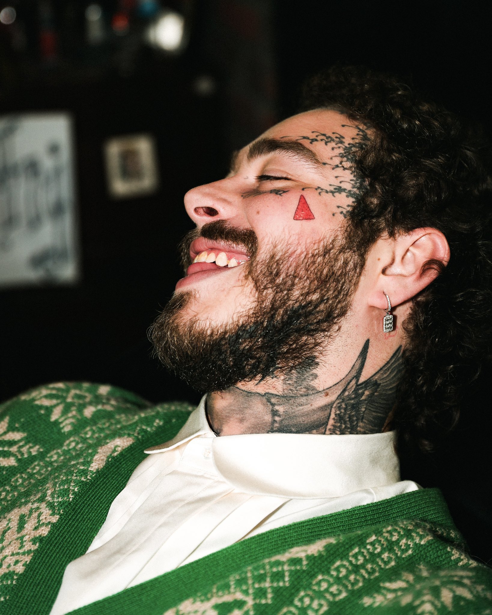 Kyle Malone Tattoos Post Malone Reveals Gauntlet Face Tattoo For New