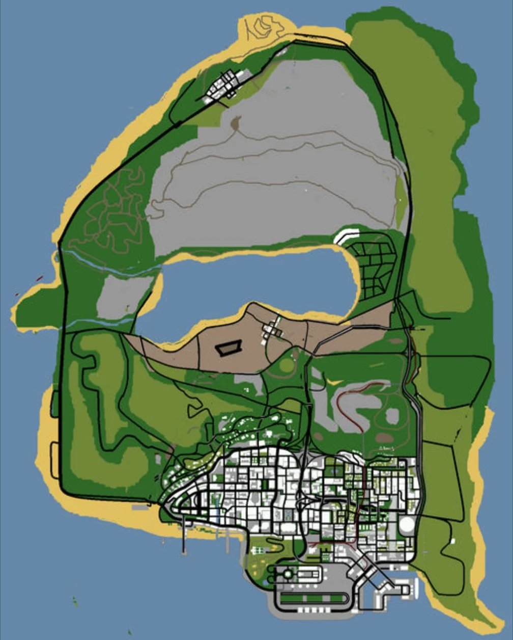 Grand Theft Auto San Andreas Map