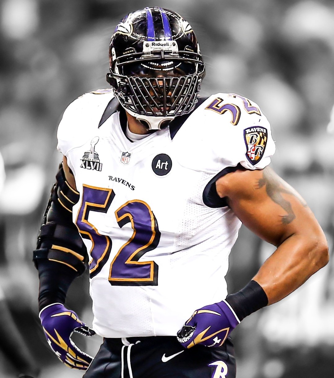 Ray Lewis Helmet Ray Lewis Signed Helmet F S W SB MVP JSA Auth