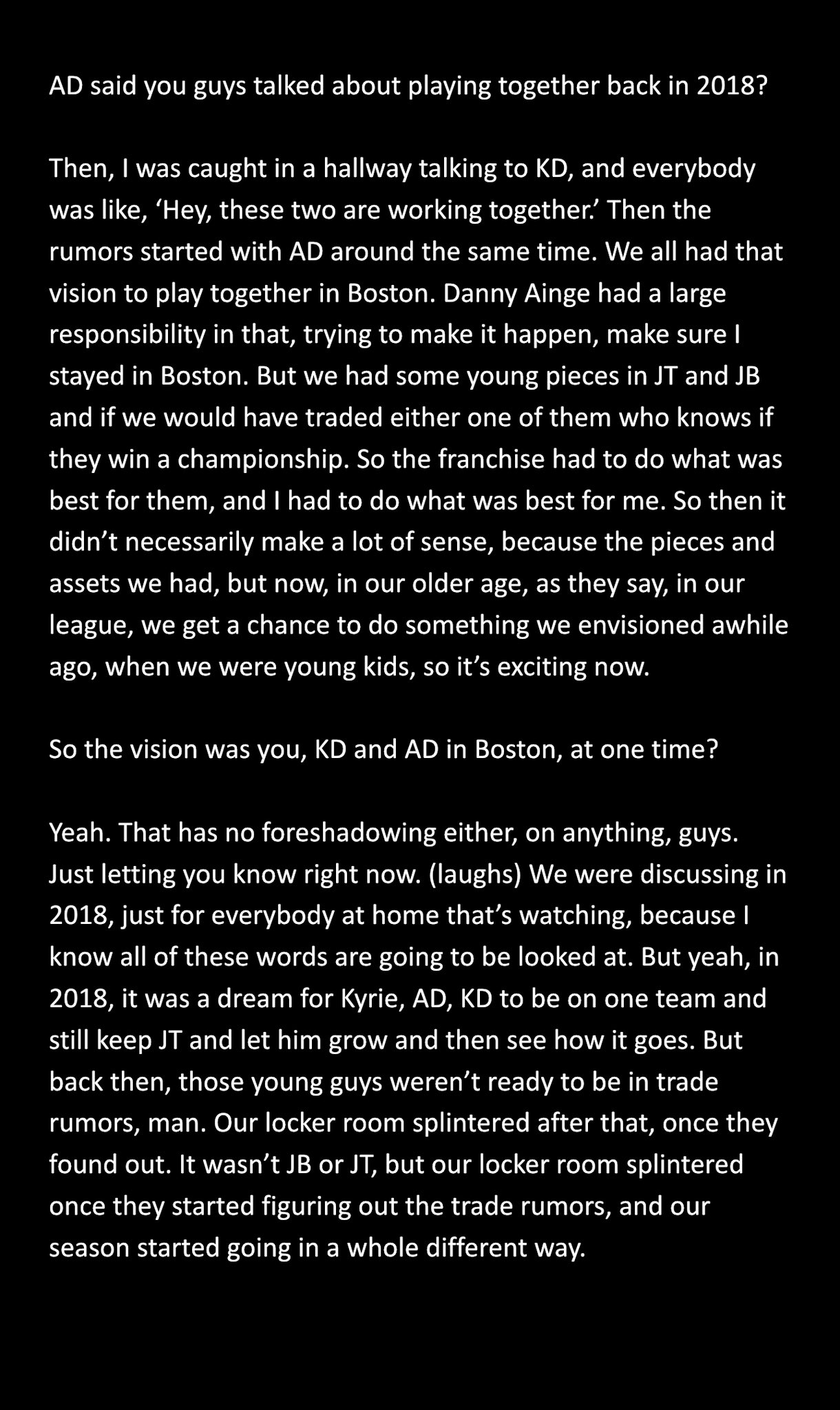 [花邊] KI：18年我/KD/AD討論一起在綠賽聯手 - PTT評價