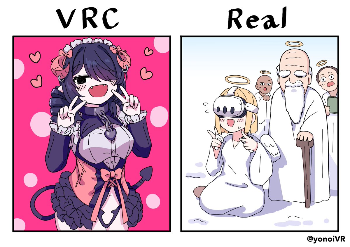 「VRCの漫画です #VRChat 」ヨノイVRの漫画
