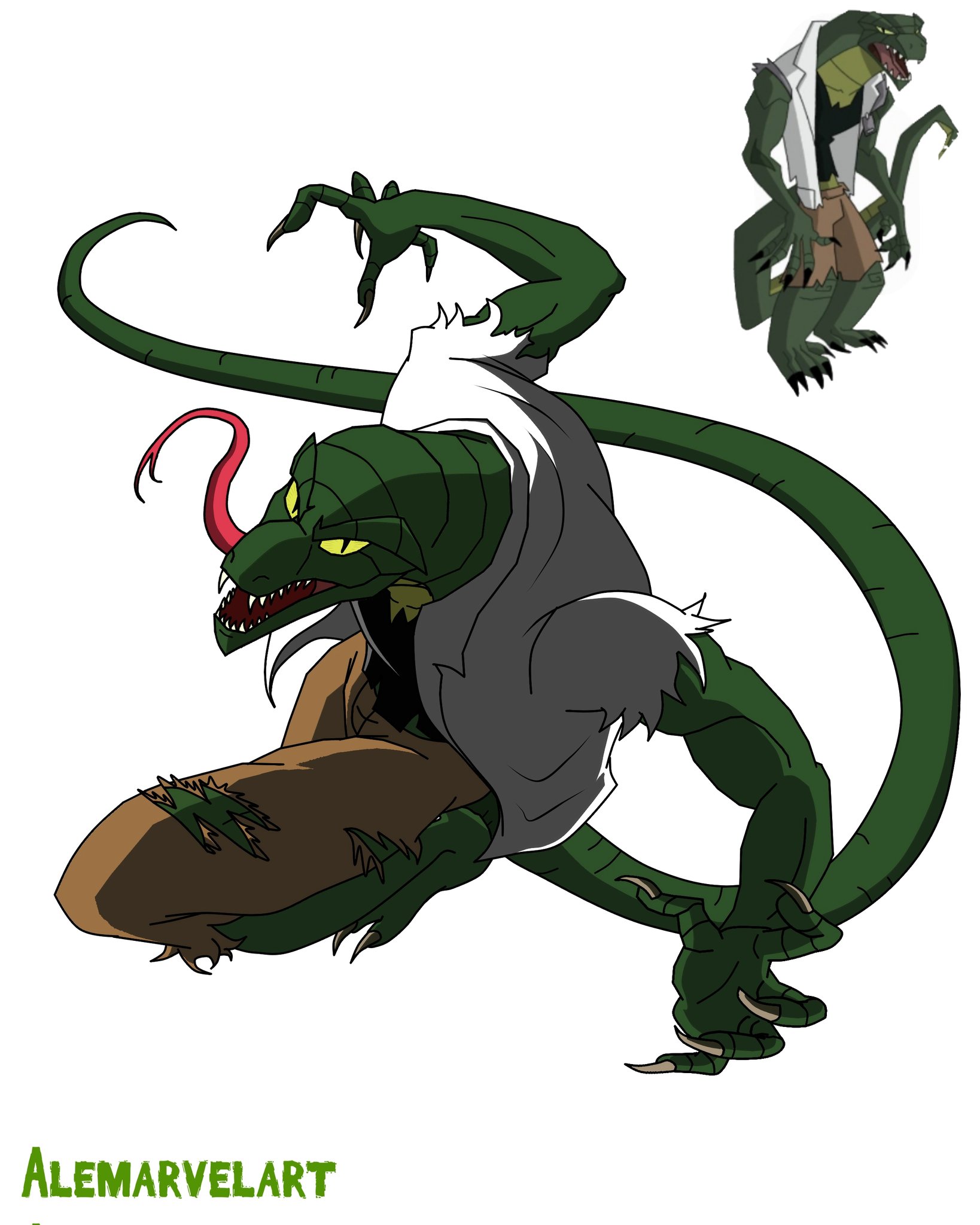 Spectacular Spider Man Lizard Alemarvelart On X: "Lizard (Spectacular