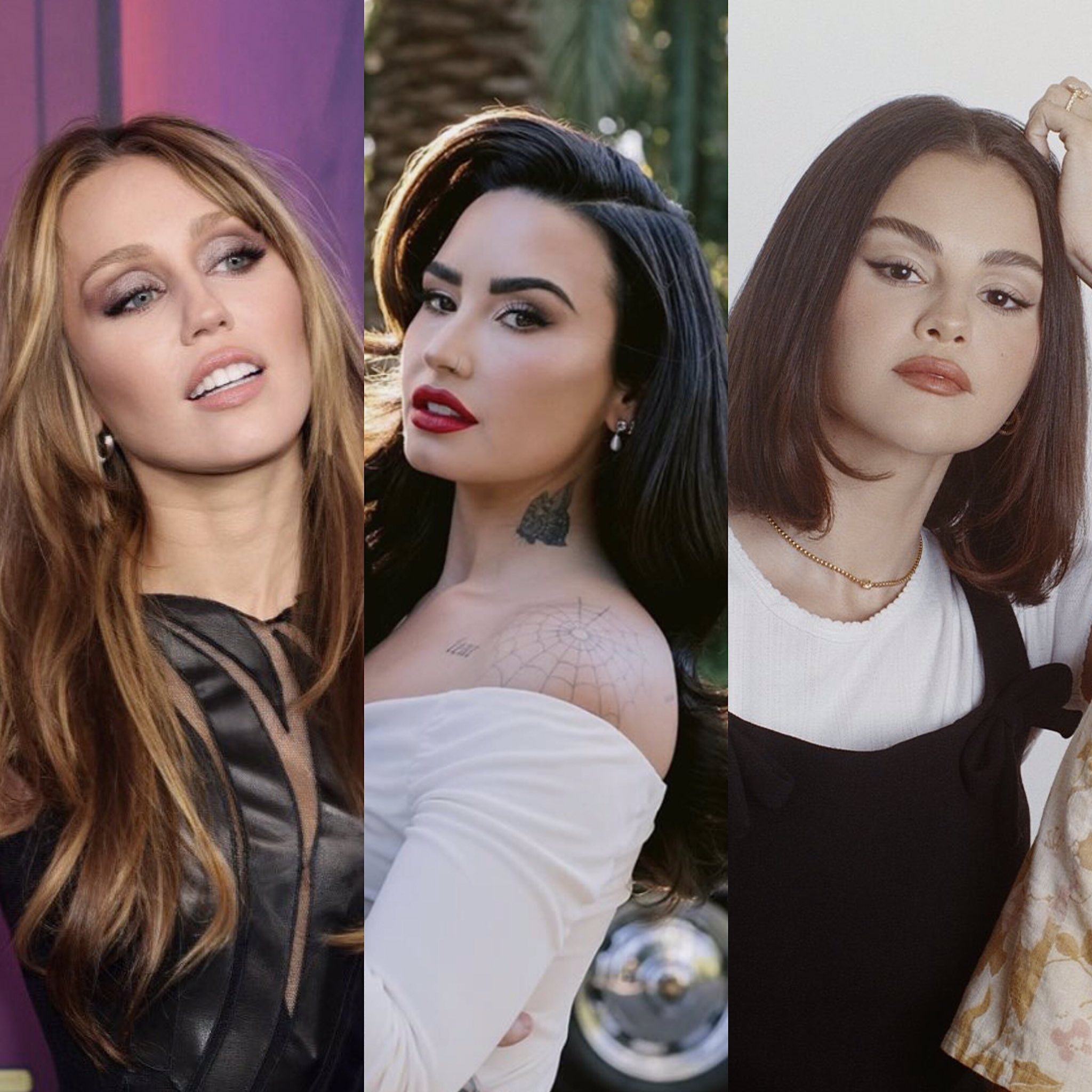 Demi Lovato, Miley Cyrus Et Selena Gomez