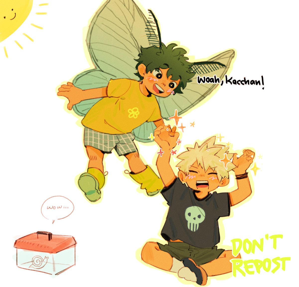 爆豪勝己 ,緑谷出久 「au where izuku has a moth quirk and he's」|shonen ...