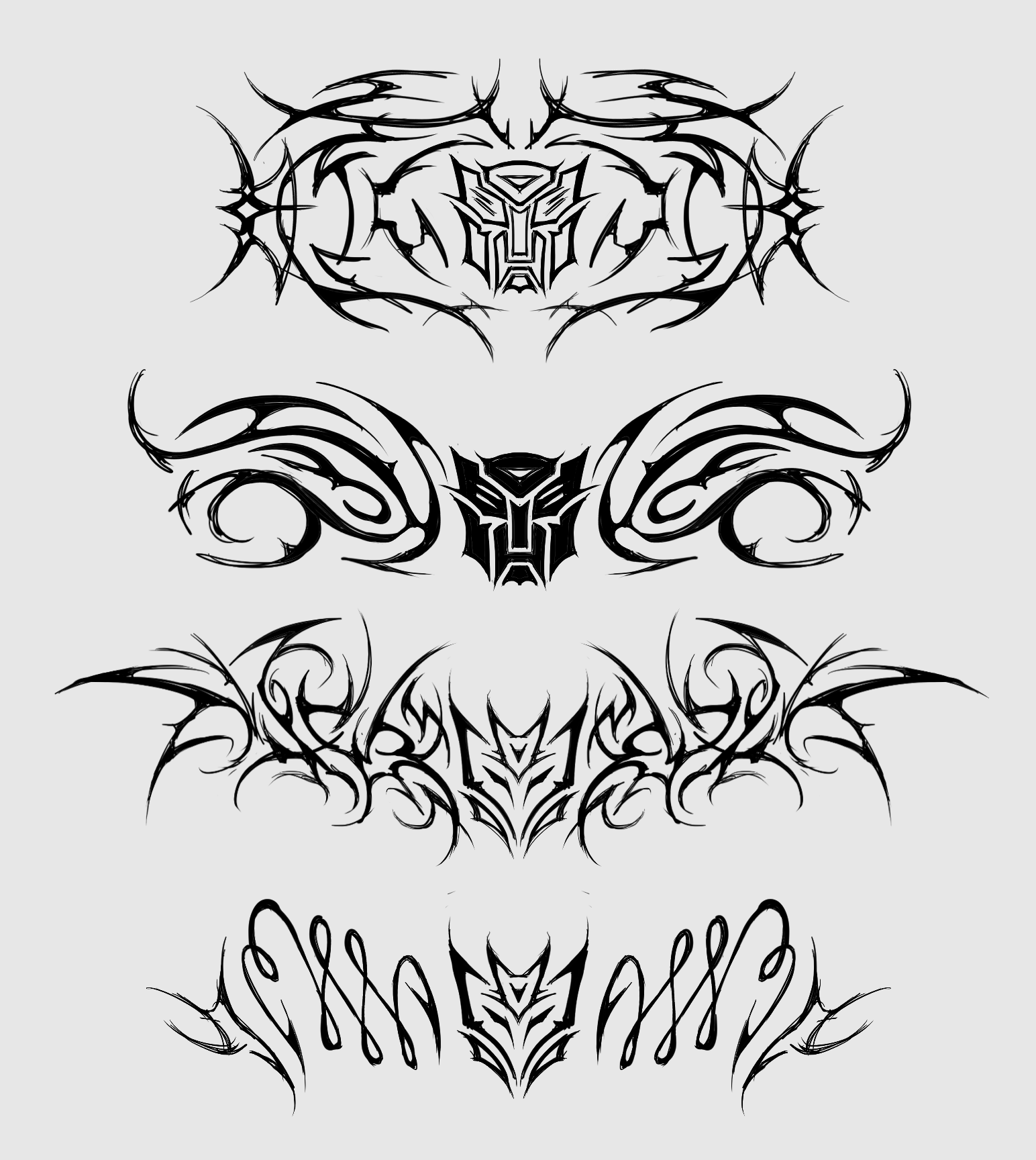 Tribal Transformer Tattoos Gun And Pedal Brighton Tattoo Studio
