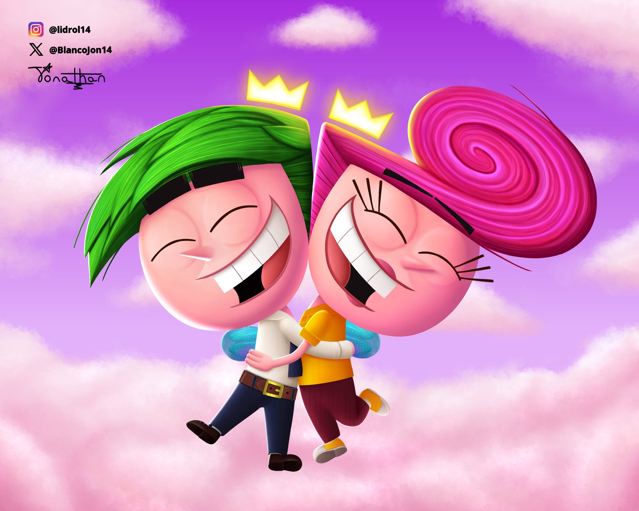 Fairly Odd Parents Cosmo And Wanda Fan Art